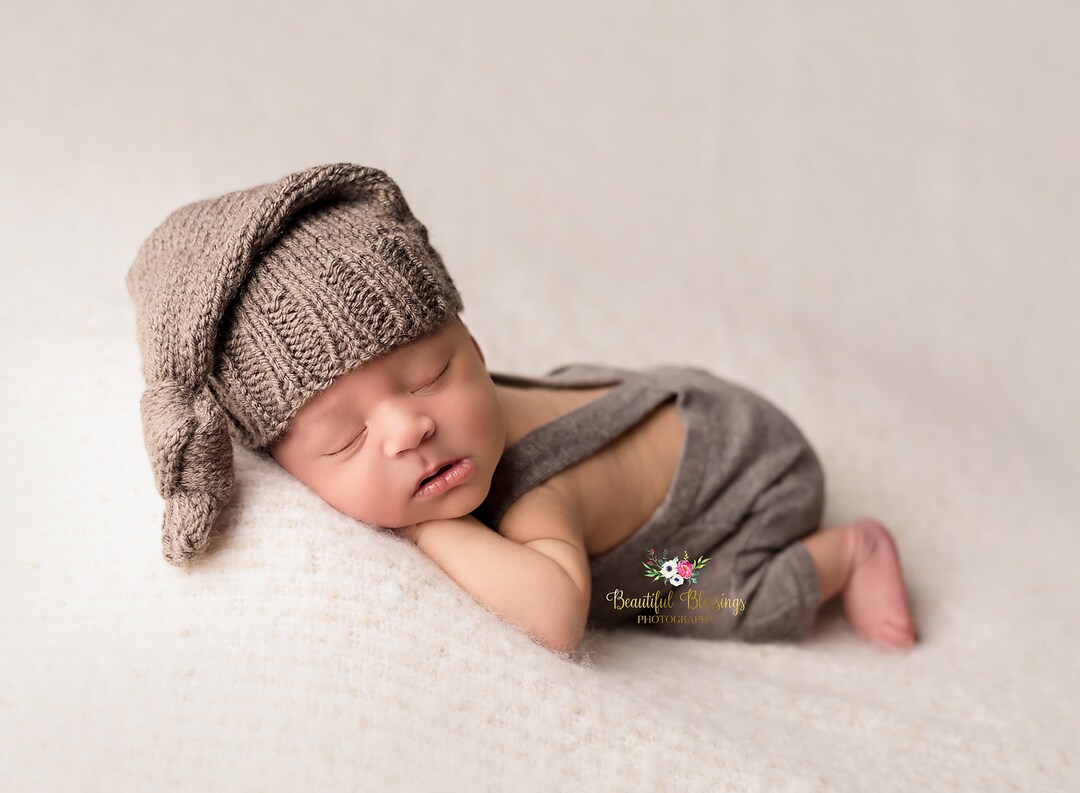 Ready to Ship Knit Newborn Sleep Cap Long Tail Sleep Cap - Etsy
