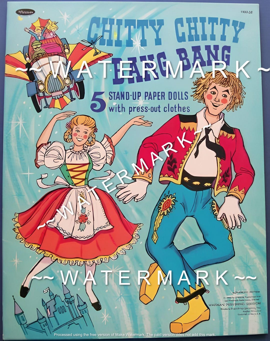 Chitty Chitty Bang Bang Paper Dolls Vintage 1968 Printable Instant Paper Dolls Retro Reprod EZ ...