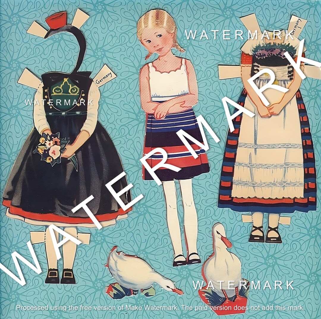 Germany Holland Sweden Scandinavian Norwegian Paper Dolls W Wardrobes ...