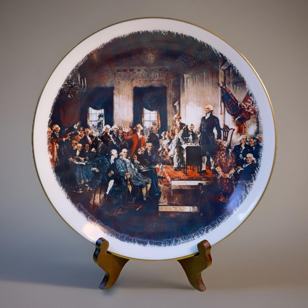 Royal Devon Signing the Constitution Collectors Plate Howard Chandler ...