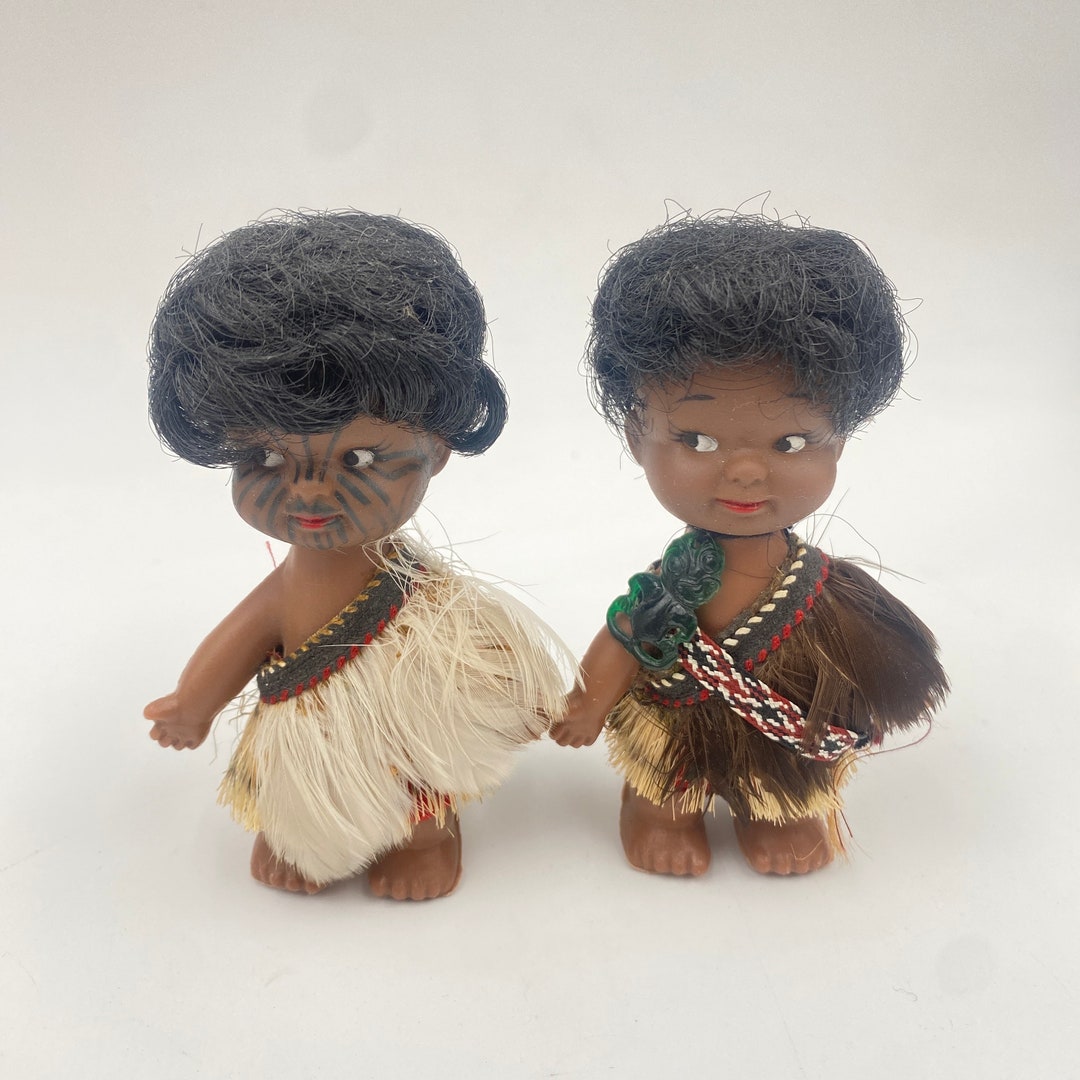 Vintage New Zealand Maori Dolls, New Zealand Souvenir Dolls Maori Dolls ...