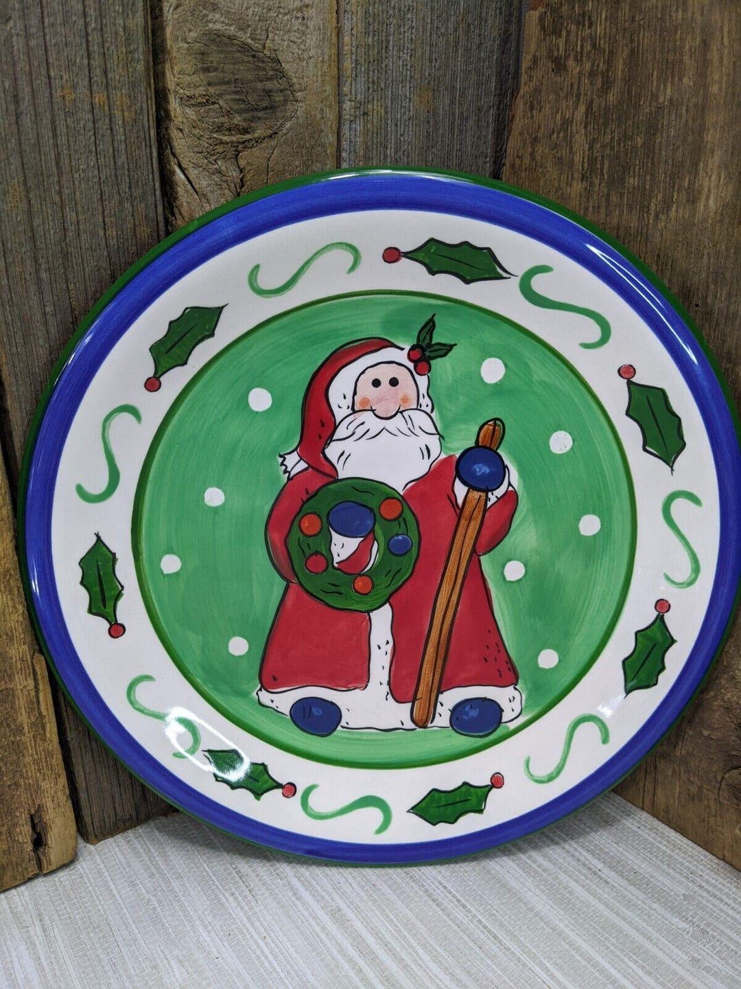 Cute Vintage Libbey Santa Claus Plate, Libbey Christmas Santa Claus ...