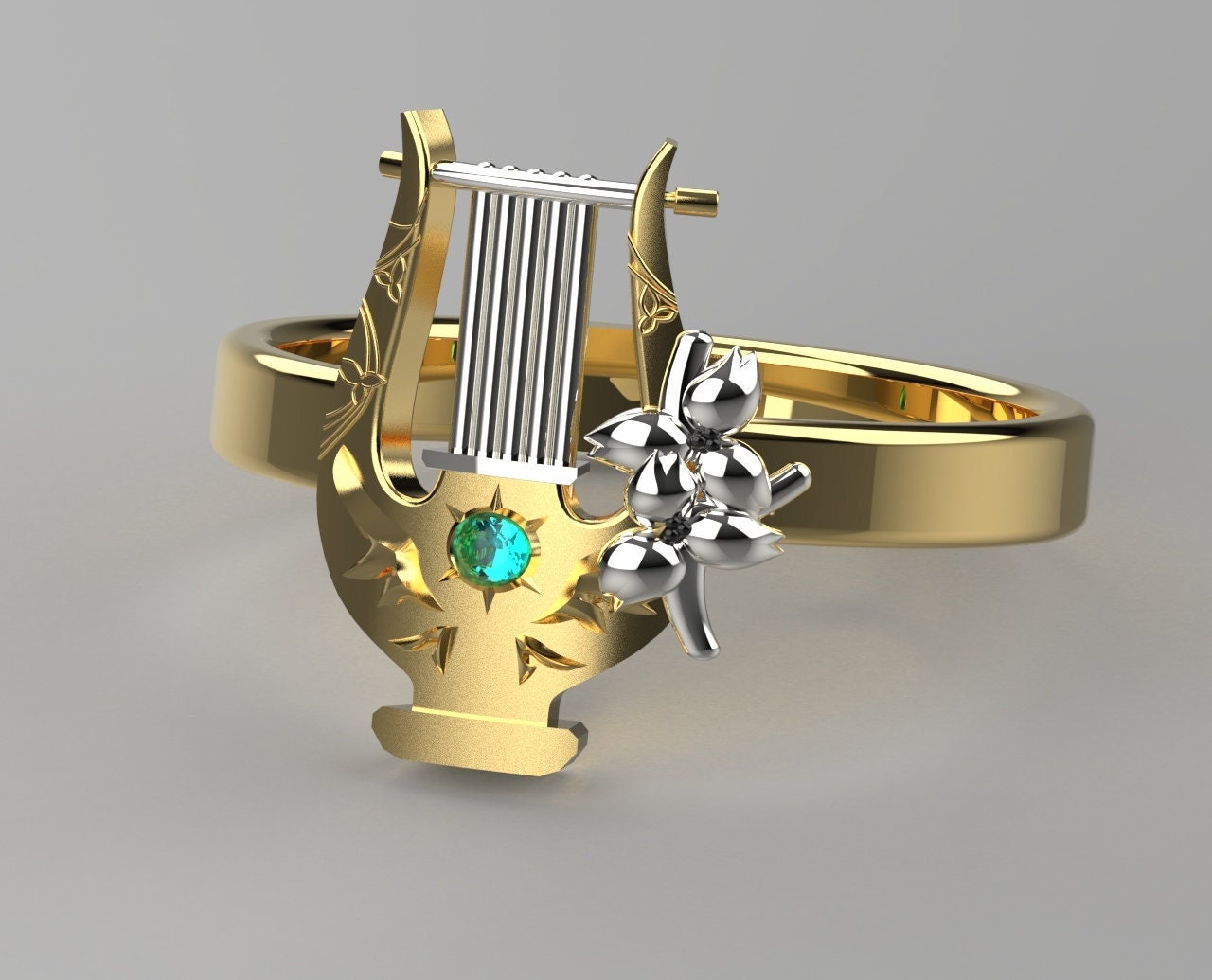 Venti Lyre Genshin Impact Silver Ring - Etsy