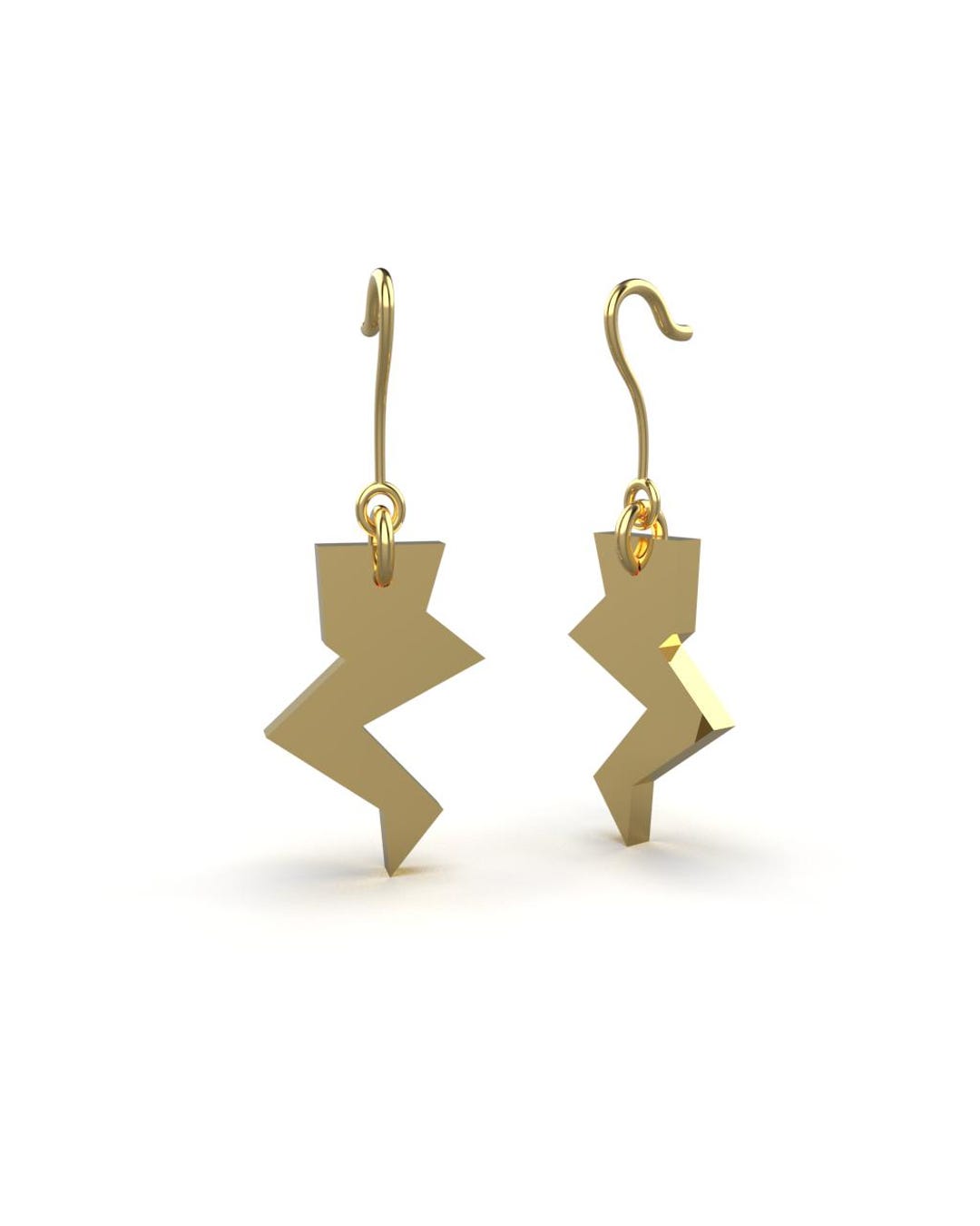LVL 30 Lightning Maplestory Inspired Dangle Earrings- Gold Plated - Etsy