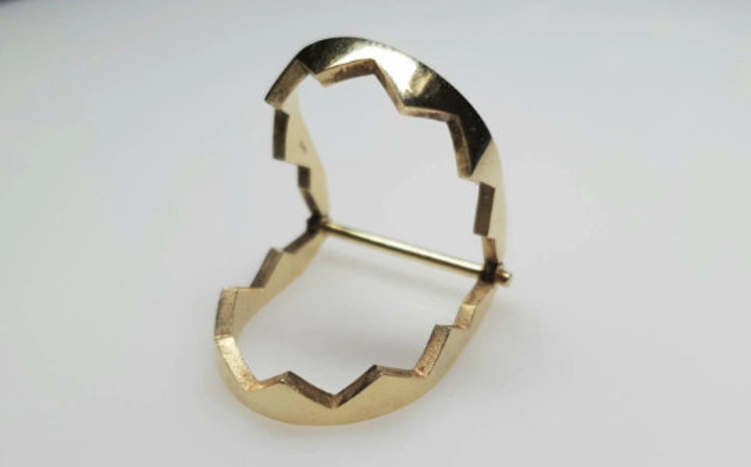 Golden Bear Trap Ring- Solid Chunky Punk Ring - Etsy