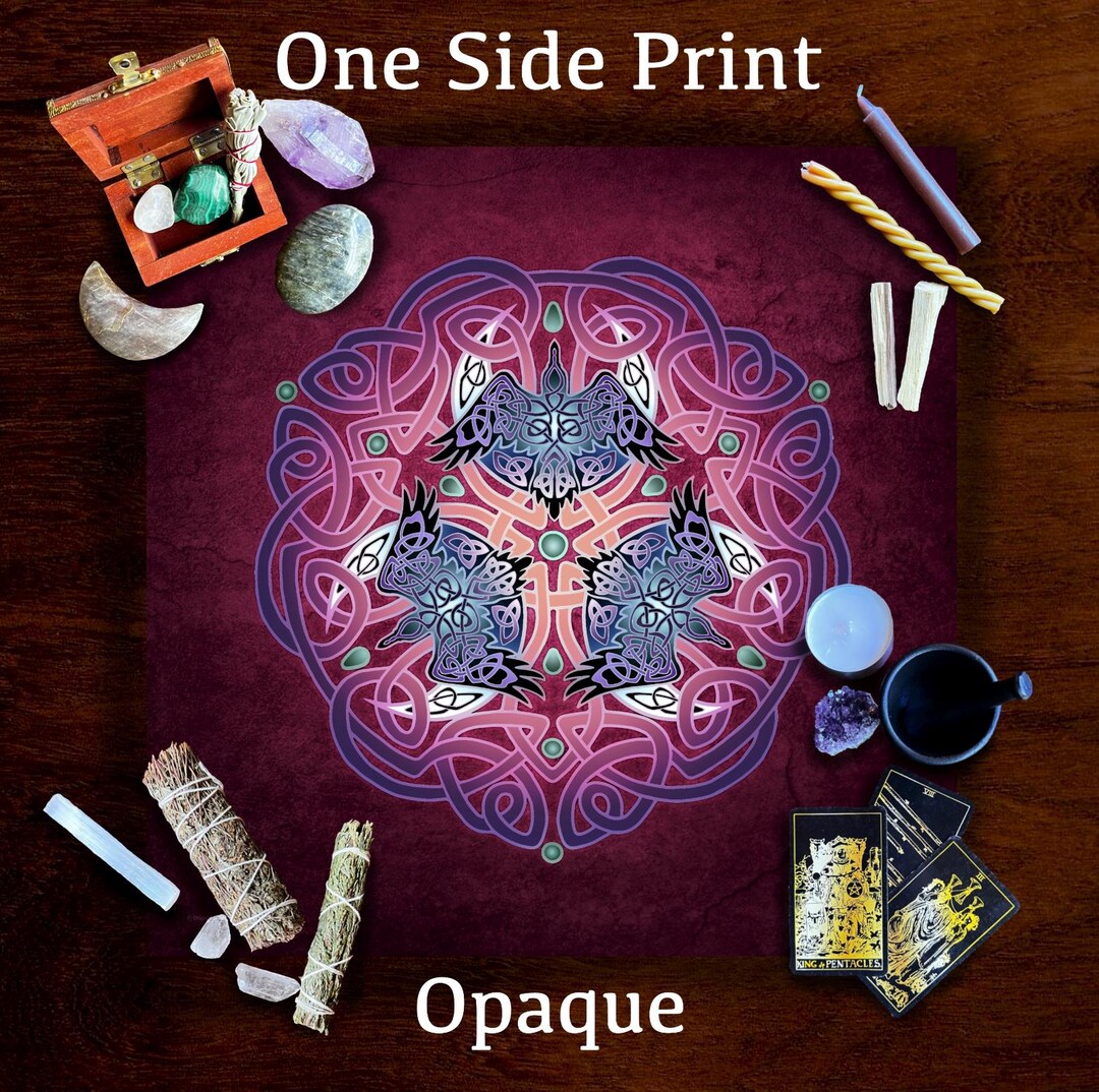 Altar/tarot Cloth - Celtic Knot Goddess Morrigan Raven/crow - Etsy
