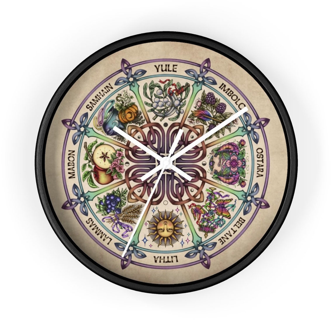 Wheel of the Year Color Wall Clock - Etsy