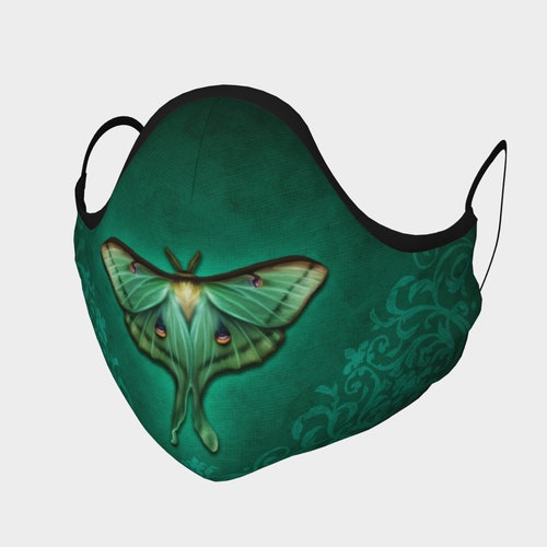 Luna Moth Damask Mask - Etsy