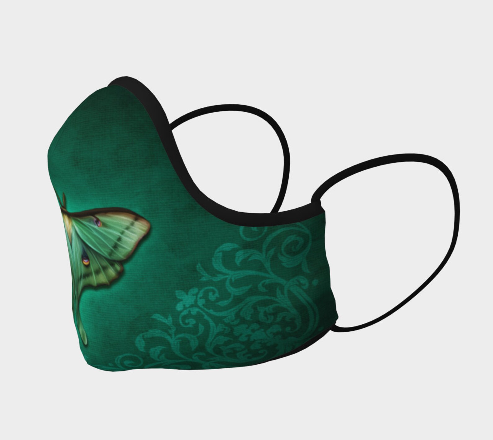 Luna Moth Damask Mask - Etsy