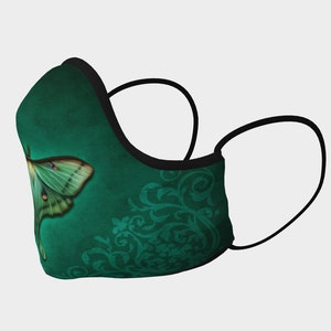 Luna Moth Damask Mask - Etsy