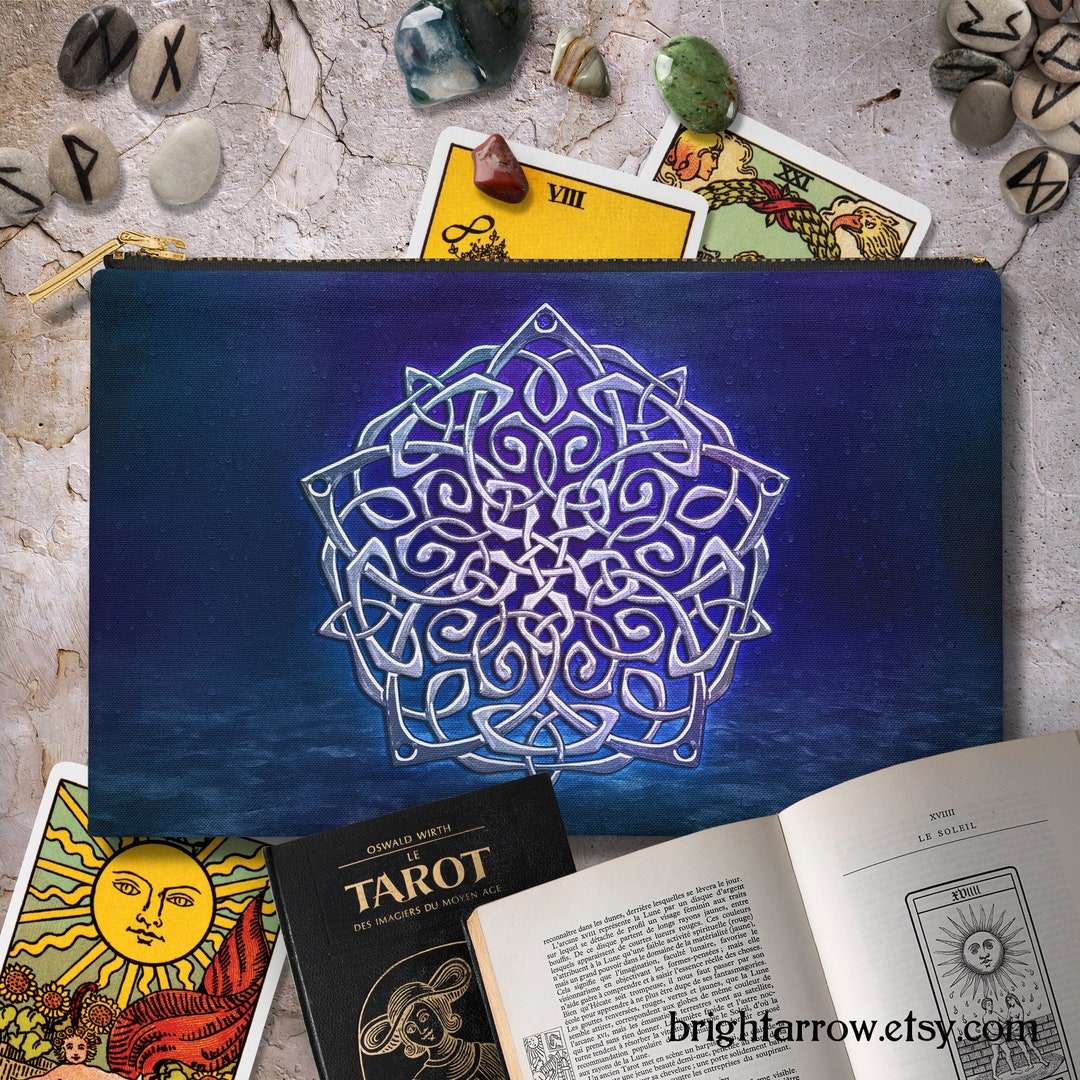 Celtic Heart Pentacle Tarot Deck Zipper Bag: Oracle Card Pouch - Etsy