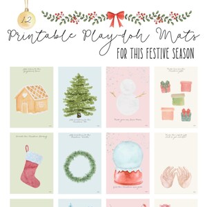 Christmas Play Dough Mats, Digital Download, Holiday Activity ...