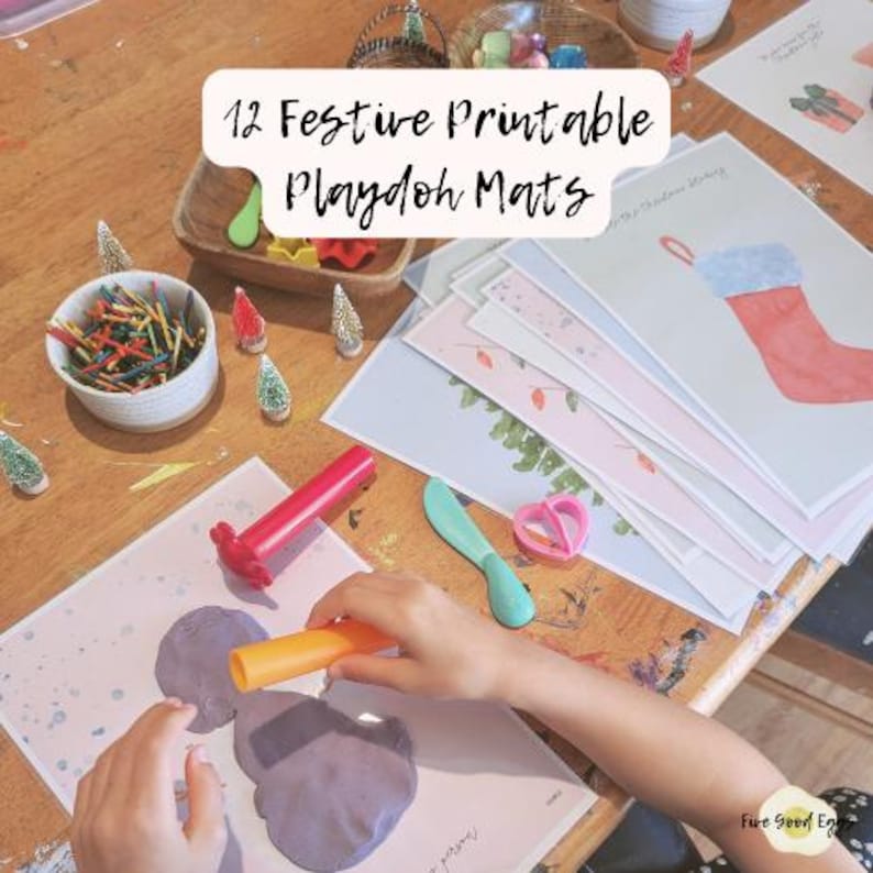 Christmas Play Dough Mats, Digital Download, Holiday Activity ...