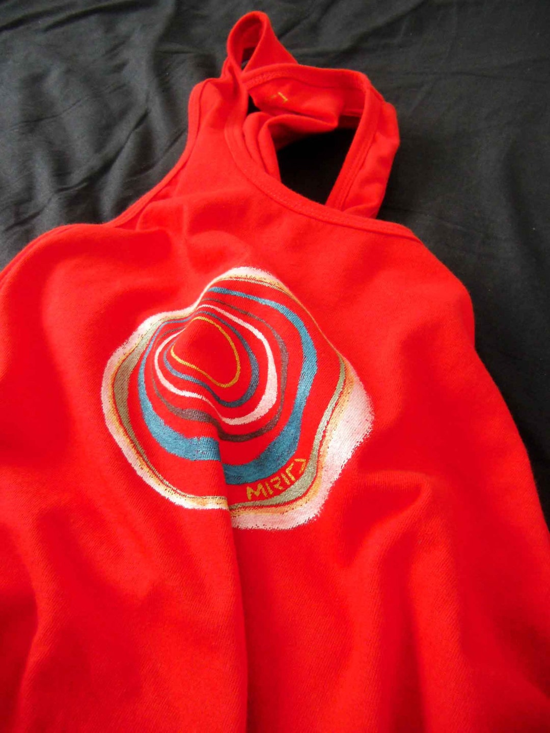 Racer Back Style Red T Shirt Painted by Hand Unisex - Etsy