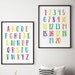 Set of 2 Prints Download, Alphabet Print, ABC Poster, 123 Print, Number ...