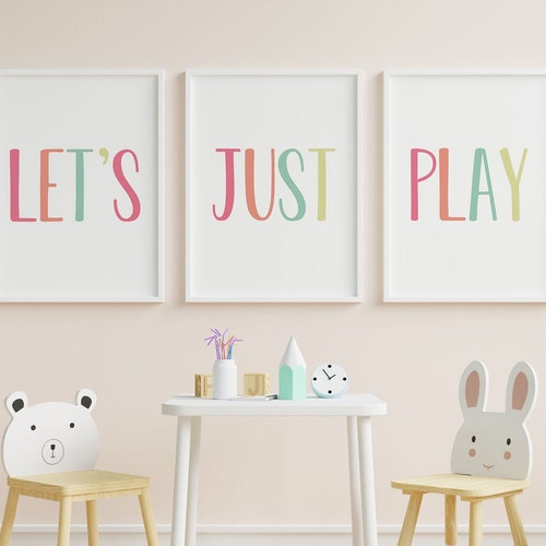 Set of 3 Playroom Printables Girls Room Decor Sisters Wall - Etsy