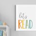 DIGITAL FILE, Let's Read Print, Reading Print for Children, Playroom ...