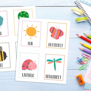 Printable Flash Cards, Spring Flash Cards, Garden Flash Cards, Flash ...