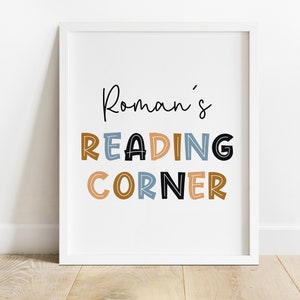 DIGITAL FILE Reading Corner Sign Reading Corner Decor - Etsy