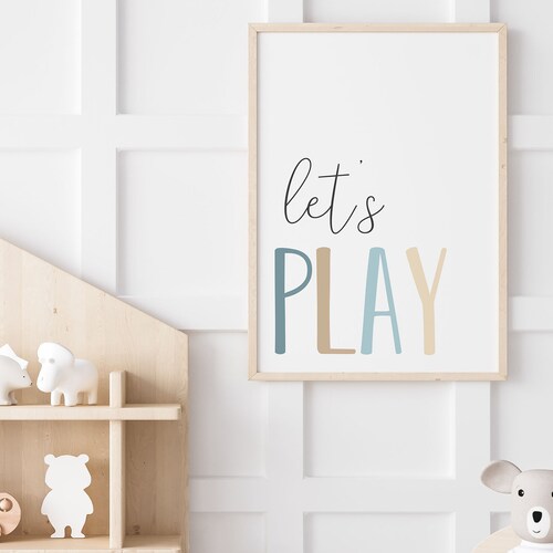 Let's Play Printable Playroom Printable Kids Room Decor - Etsy