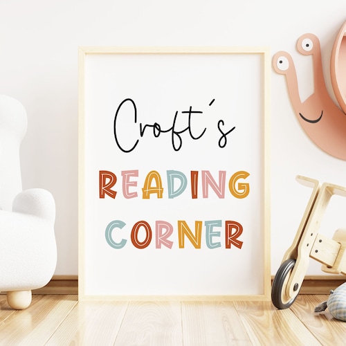 DIGITAL FILE Reading Corner Sign Reading Corner Decor - Etsy