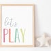 Let's Play Printable Let's Play Sign Kids Wall Art | Etsy