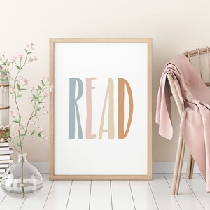 Read Printable, Reading Nook Decor, Kids Wall Art, Playroom Printable ...