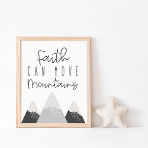 Faith Can Move Mountains Printable, Christian Printable, Christian ...