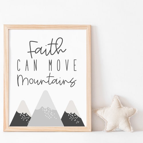 Faith Can Move Mountains Printable Christian Printable - Etsy