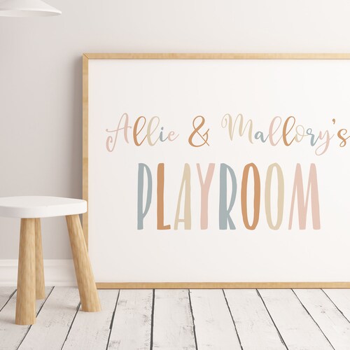 DIGITAL FILE Personalized Playroom Printable Playroom Sign | Etsy