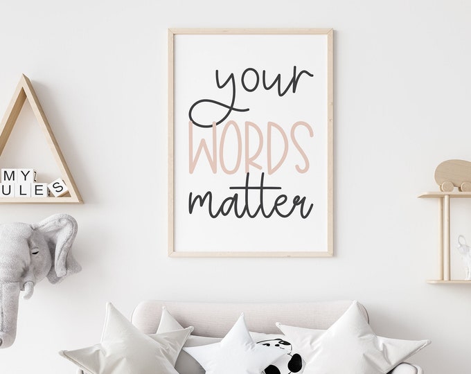 DIGITAL FILE Your Words Matter Speech Therapy Print Speech - Etsy