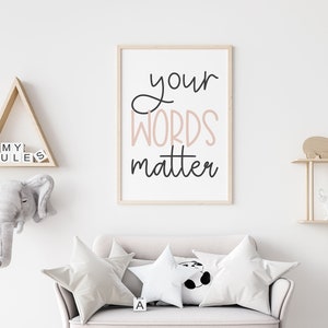DIGITAL FILE, Your Words Matter, Speech Therapy Print, Speech Theraphy ...