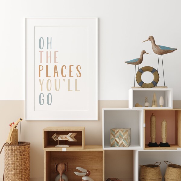Oh the Places You'll Go Wall Art - Etsy