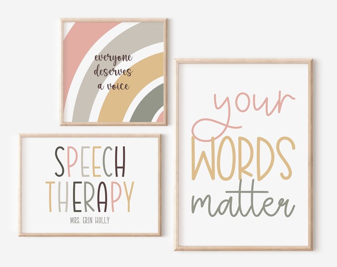 DIGITAL FILES Speech Therapy Room Decor Speech Room Wall - Etsy