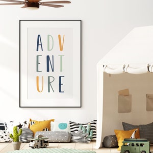 Adventure Printable, Adventure Print for Nursery, Playroom Printable ...