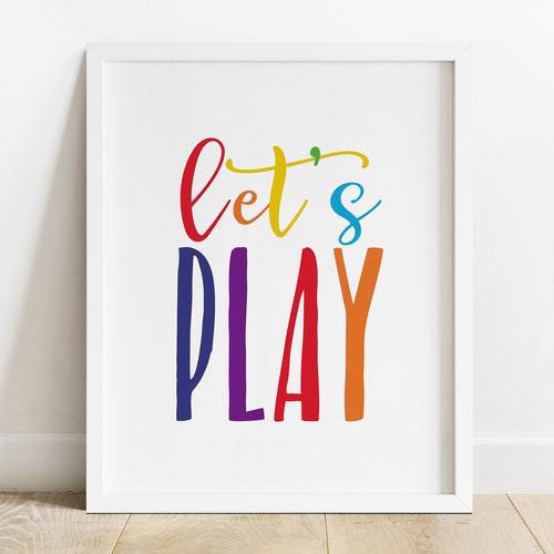 Let's Play Printable Let's Play Sign Playroom - Etsy