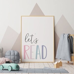 Let's Read Printable, Reading Sign, Classroom Printable, Homeschool ...