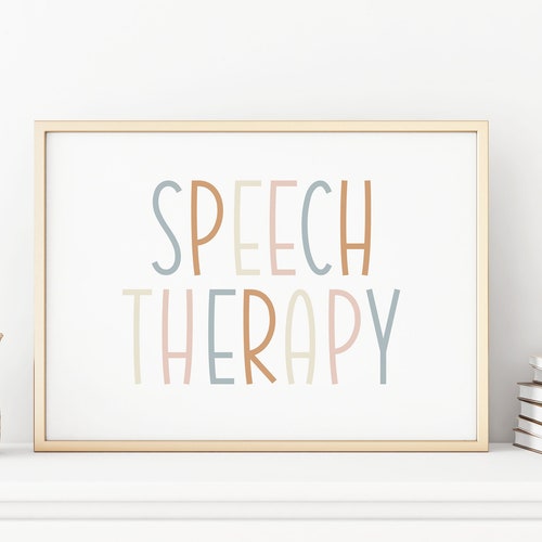 DIGITAL FILE Speech Therapy Print Speech Theraphy Poster | Etsy