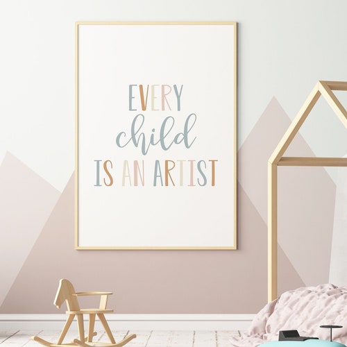 DIGITAL FILE Every Child Is An Artist Printable Classroom | Etsy