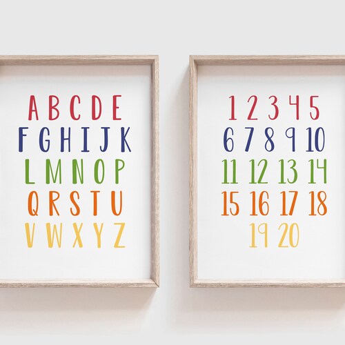 DIGITAL FILE Alphabet Poster ABC Wall Art Alphabet Print - Etsy