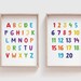Set of 2 Prints, Alphabet Print, ABC Poster, 123 Print, Number Poster ...
