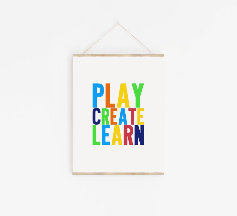 Play Create Learn Printable Playroom Printable Nursery - Etsy
