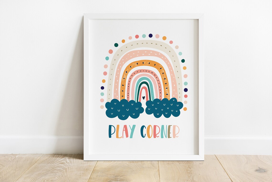 DIGITAL FILE Play Corner Sign Playroom Decor Playroom Wall | Etsy