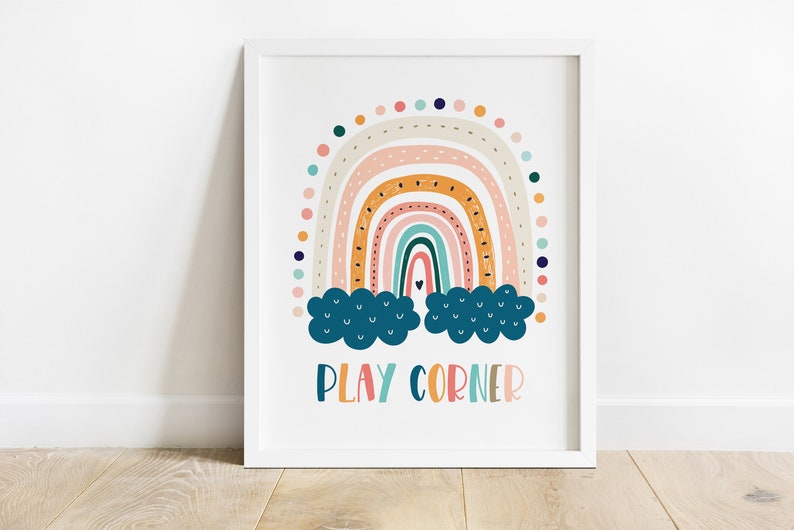 DIGITAL FILE Play Corner Sign Playroom Decor Playroom Wall | Etsy