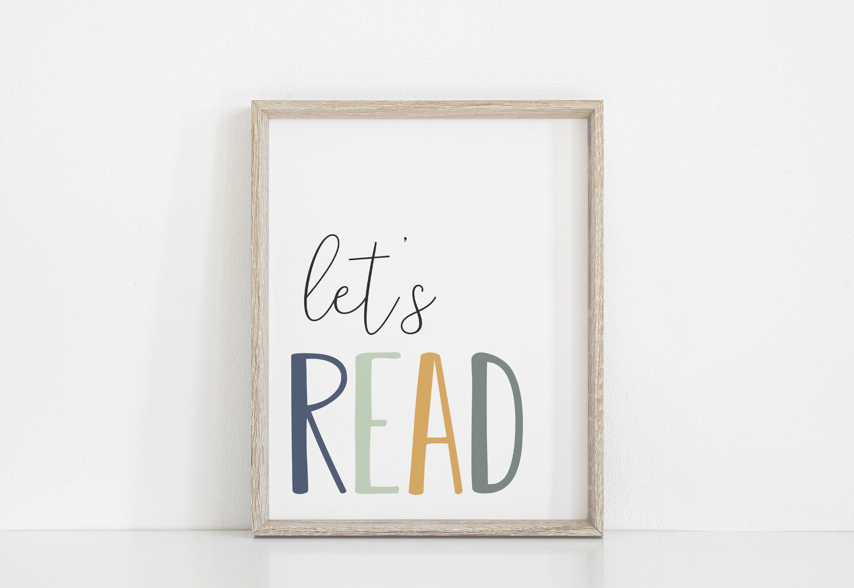 DIGITAL FILE Let's Read Print Let's Read Sign | Etsy