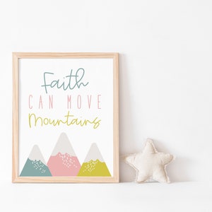 Faith Can Move Mountains Printable, Christian Printable, Christian ...