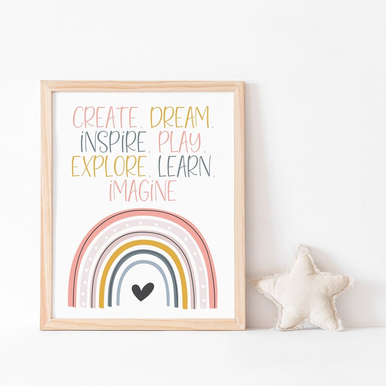 Create Dream Inspire Play Explore Learn Imagine Classroom - Etsy Australia