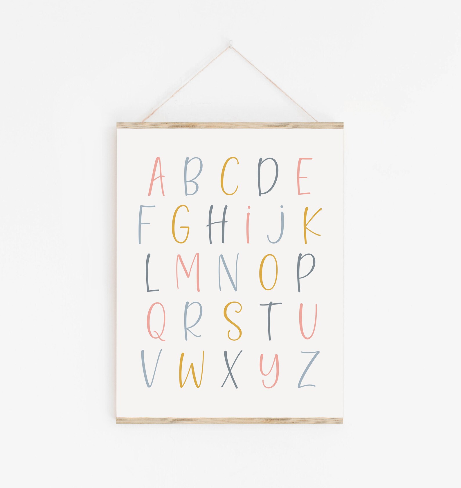 Alphabet Poster ABC Wall Art Alphabet Print Nursery Decor - Etsy