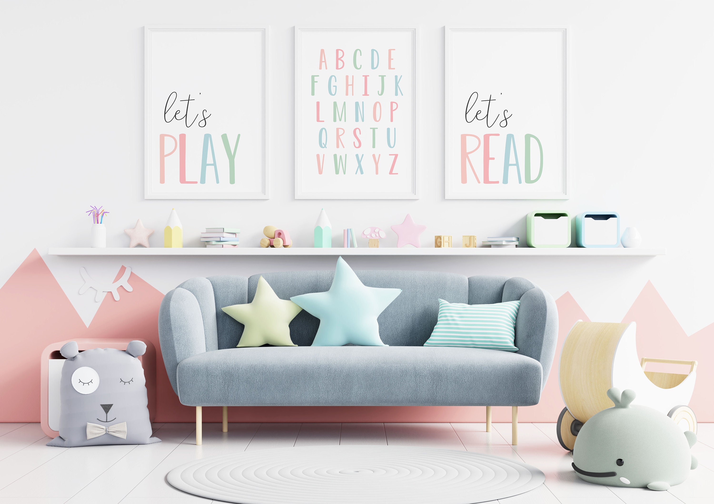 DIGITAL FILE Alphabet Poster for Kids Alphabet Printable | Etsy