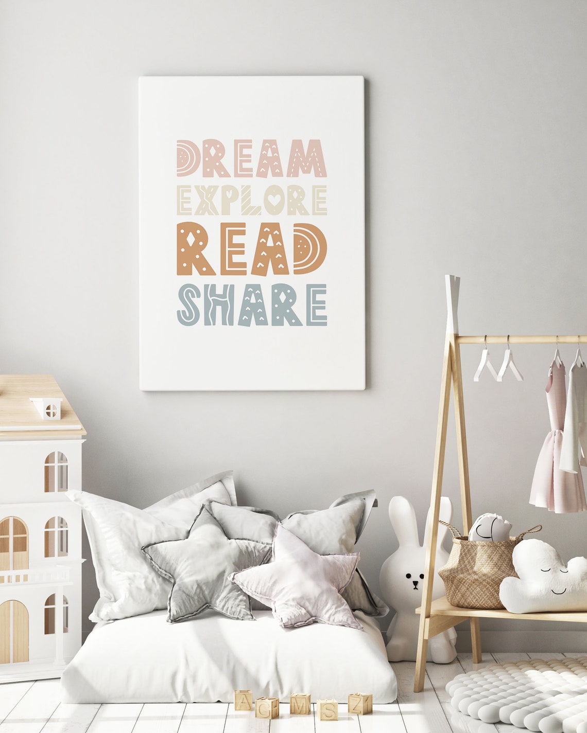DIGITAL FILE Dream Explore Read Share Print Nursery Print - Etsy